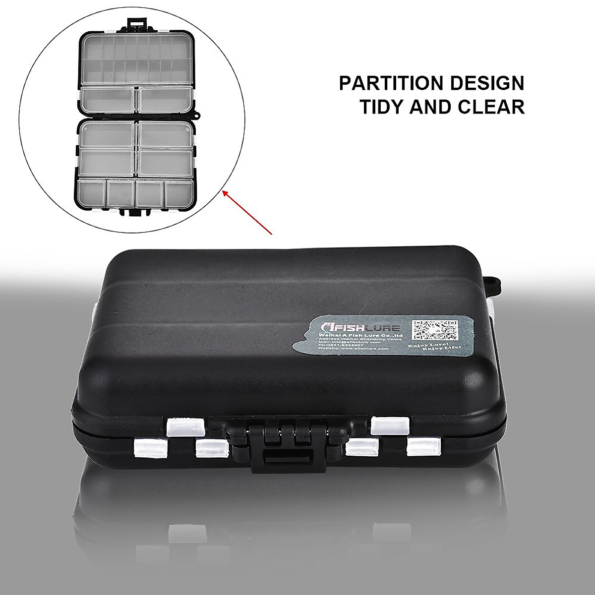 Fishing Lure Box, Bait Box Waterproof Portable Fishing Lure Tackle Hook Bait Storage Box Case With Compartments for Fishing