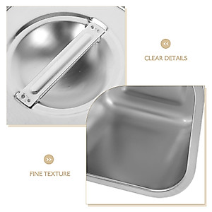 PRETYZOOM Freezer Stainless Steel Container Ice Cream Storage Box Metal Container with Lid Storage Containers Ice Cream Tub Ice Cream Storage Tubs Freezer Container Stainless Steel Storage Containers