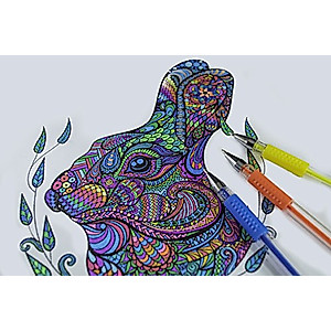 ArtQ Gel Pen Set of 24 Glitter/Neon/Metallic & Pastel Great Coloring | Draw Sketch Doodle Art | Personalize Greeting Cards | Fun Creative Gift