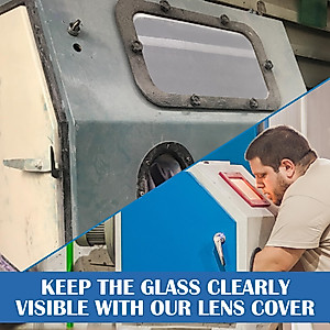 12Pcs 15-3/4" x 12" Abrasive Blasting Cabinet Lens Cover Clear Visibility Abrasive Blasting Cabinets Lens Cover Sandblast Cabinet Inner Lens Protector for Sandblast Cabinet Replacement