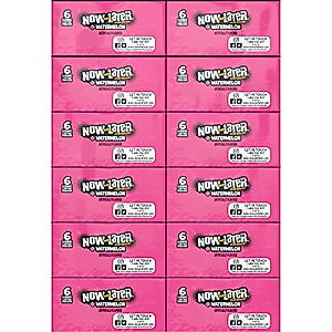 Now and Later Candy, Watermelon, 0.93ounce Bars (Pack of 24)