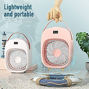 BNT Mini Air Conditioner，Upgraded Multifunction 3 in 1 Car Air Conditioner with Mist Sprayer， USB Mini Portable Air Conditioner for Room/Tent/Office/Bedroom/Car