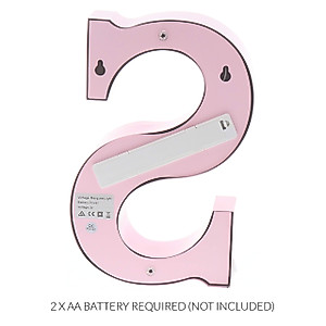 Barnyard Designs Metal Marquee Letter S Light Up Wall Initial Nursery Letter, Home and Event Decoration 9 Inch (Baby Pink)