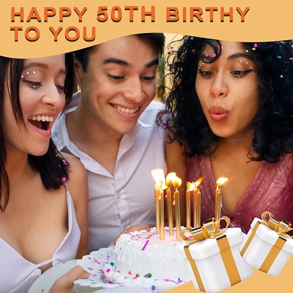 Amxieui 50th Birthday Gifts for Women, Happy 50 Year Old Gifts Decorations Gift Ideas for Her, Funny 50th Birthday Throw Blanket Gift Ideas 60" x 50"