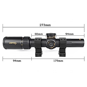 Sniper NT1-6X24GL Riflescope 1-6x24 LPVO Rifle Scope Red/Green Illuminated Reticle
