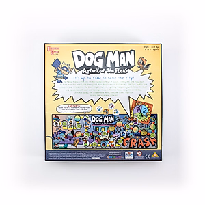 University Games, Dog Man Attack of The FLEAS Cooperative Board Game Based On The Popular Dog Man Book Series by DAV Pilkey for 2 to 6 Players Ages 6 and Up