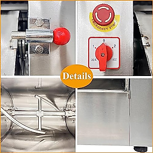 HQHAOTWU Dough Mixer Electric Food Mixer Commercial Dough Blender Machine Stainless Steel Dough Mixing Machine With Kneading Capacity of 55lbs Flour Mixing Machine 110V with Dough Knife