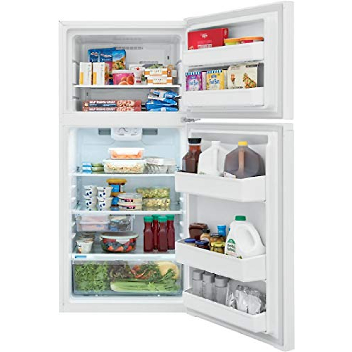 Frigidaire FFTR1425VW 28" Top Freezer Refrigerator with 13.9 cu. ft. Capacity, EvenTemp Cooling System, Humidity Controlled Crisper Drawer, Auto Close Doors, ADA Compliant, in White