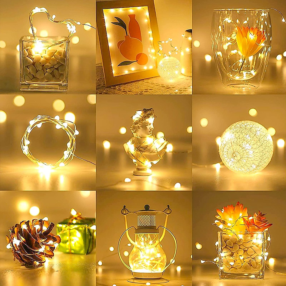 Ehome Fairy Lights USB Powered Fairy Lights Plug in 66ft 200 Led String Lights Decorative Lights for Bedroom Indoor Christmas Wedding Party Patio Window (Warm White)