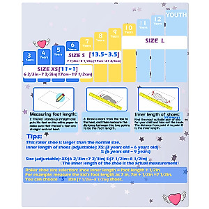 Kids Quad Roller Skate,Roller Skates for Girls Boys,with Adjustable Size&Double Brakes&Luminous Wheels&Protective Gear,3-Point Balance Roller Shoes for Beginners,for Indoor Outdoor