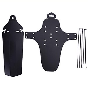 Mountain Bike Mud Guard Front and Rear Adjustable Compatible Plastic Mud Guard