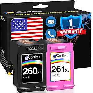 Cartlee Remanufactured Ink Cartridges Replacement for Canon 260 and 261 Ink Cartridges for Canon TS6420 Ink Cartridges for Canon Ink 260xl 261 Cartridges for Canon TS6400 Ink Cartridges PG-260 TS5320