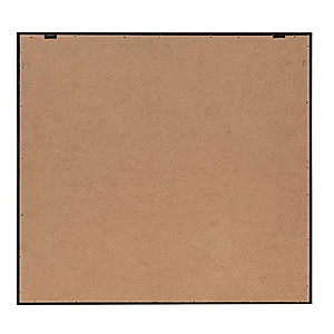 Kate and Laurel Sylvie Collage Abstract Framed Linen Textured Canvas Wall Art by Marcello Velho, 24x24 Natural, Chic Decorative Abstract for Wall