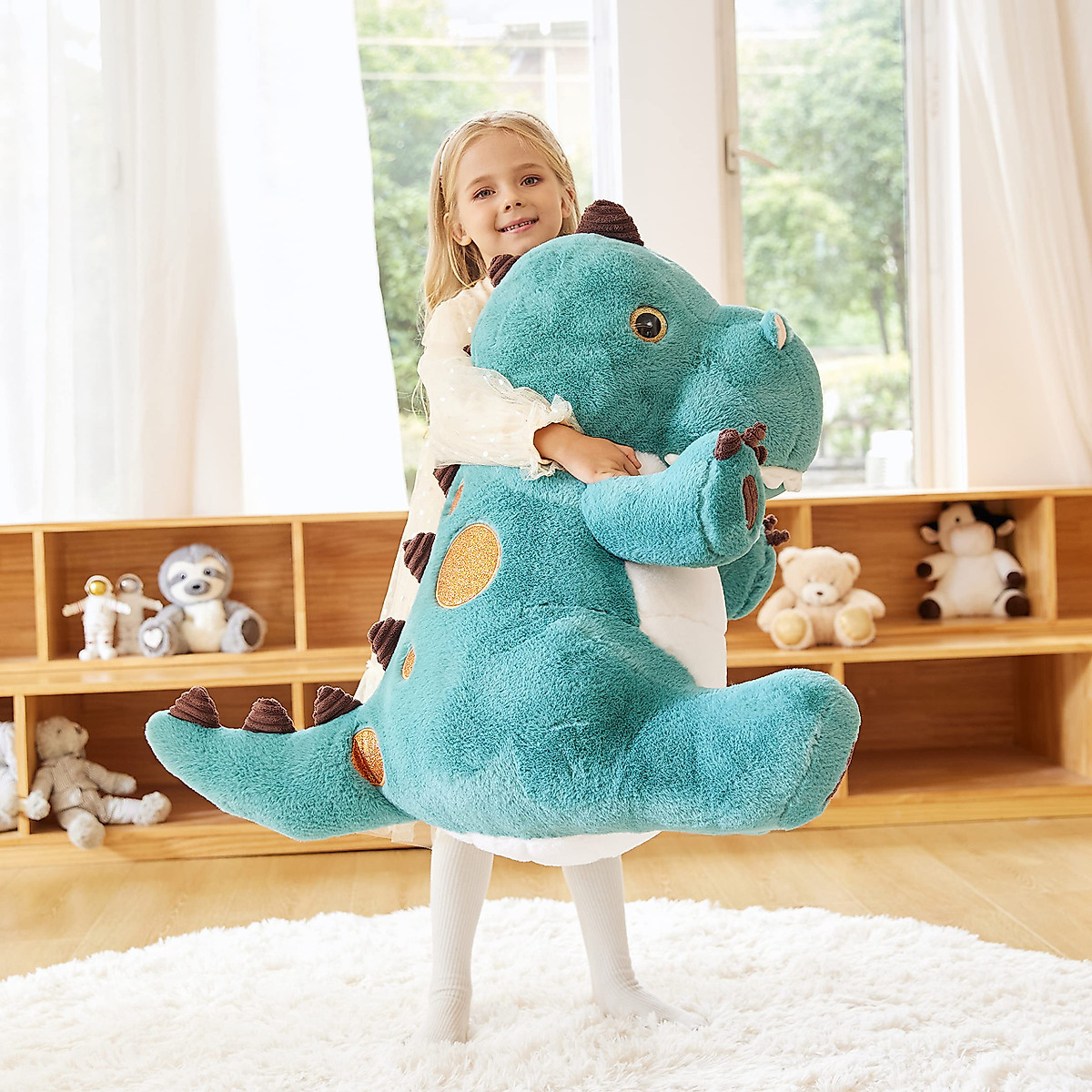 EARTHSOUND Giant Dinosaur Stuffed Animal Plush Toy,Large Jumbo 23" Cute Soft Toys,Big Size Huge Fluffy Plushy Oversized Fat Plushie,Gifts for Kid