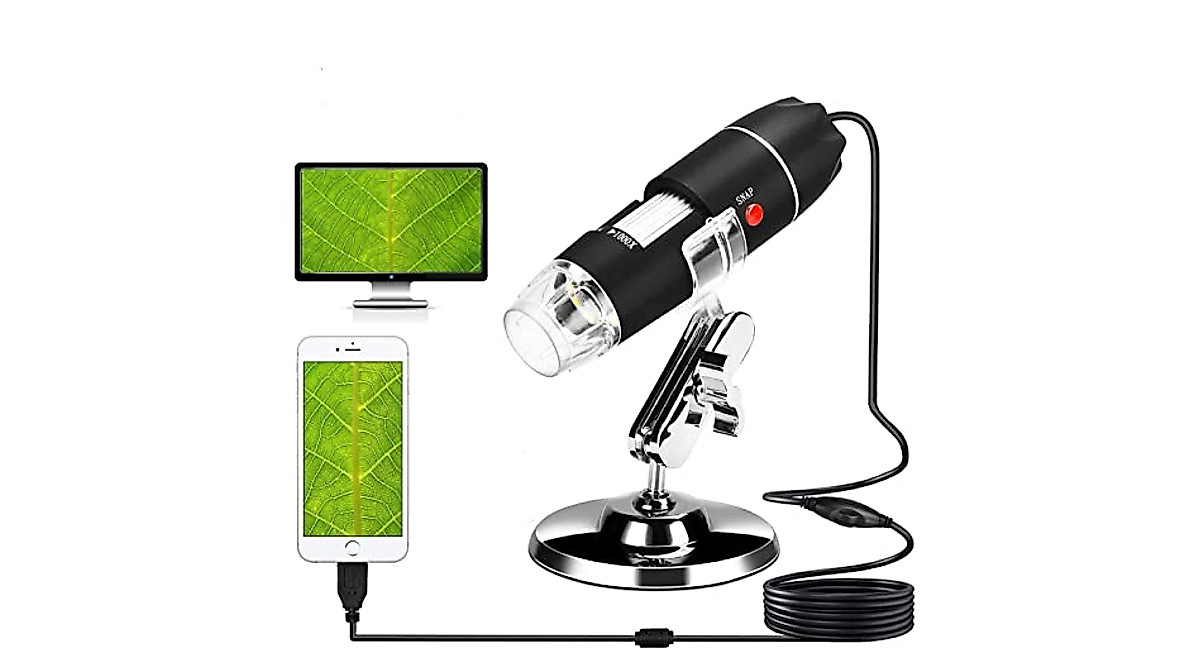 40X-1000X USB Digital Microscope: 3-in-1, Multi-OS Ready