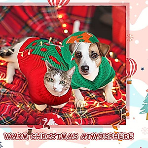 8 Pieces Dog Sweaters Large Christmas Dog Sweaters for Dogs Cat Dog Outfit for Small Medium Large Dog Cat Christmas Cosplay Clothes (Large)