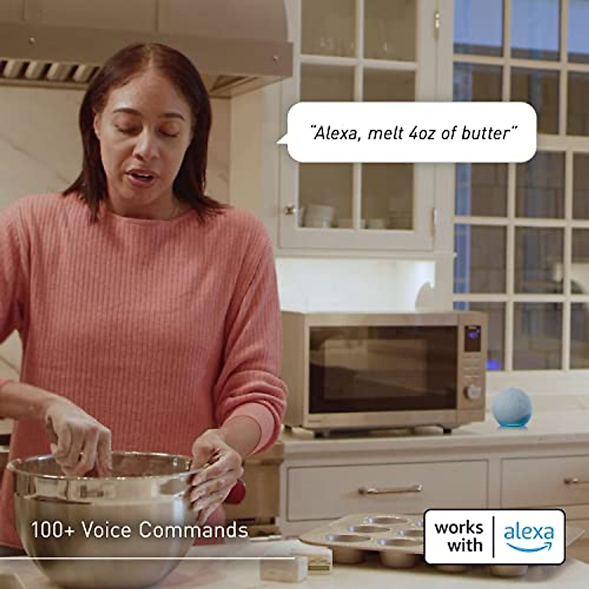 Panasonic NN-SV79MS 1.4 cu.ft Smart Inverter Compatible with Alexa Countertop Microwave Oven 1200Watt Power with Genius Sensor Cooking & Tovolo Vented Collapsible Medium Microwave Cover (Charcoal)