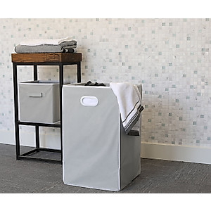 Simple Houseware Foldable Closet Laundry Hamper Basket, Grey
