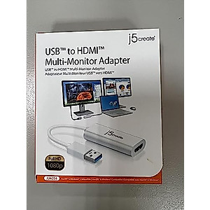 j5create JUA254 USB 3.0 to HDMI™ External Video Adapter, White