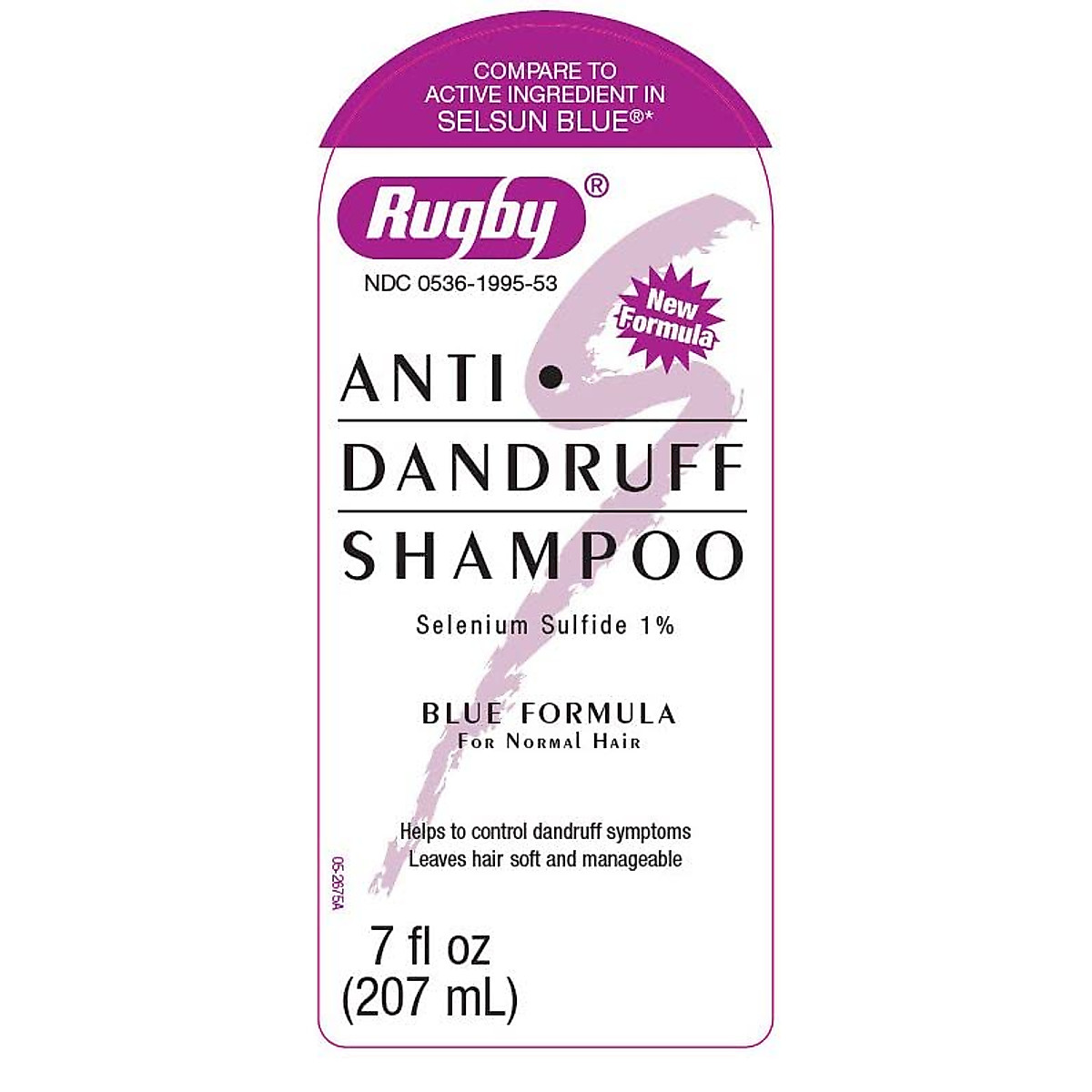 Rugby Selenium Sulfide 1% Anti-Dandruff Shampoo - 7 Fl Oz (2 Pack)
