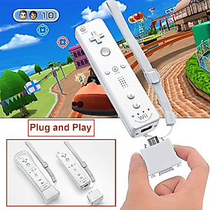 SogYupk Replacement for Wii Motion Plus Adapter,Compatible with Wii Remote Controller(2pcs White