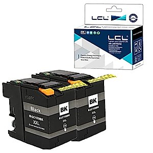LCL Compatible Ink Cartridge Replacement for Brother LC109 LC109BK LC105 XXL 2400 Pages Super High Yield MFC-J6520DW J6720DW J6920DW (2-Pack Black )