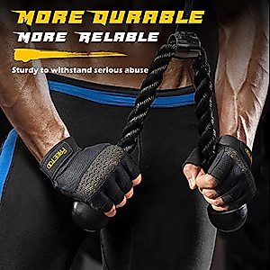 FREETOO Workout Gloves for Men 2021 Latest, [Full Palm Protection] [Ultra Ventilated] Weight Lifting Gloves with Cushion Pads and Silicone Grip Gym Gloves Durable Training Gloves for Exercise Fitness