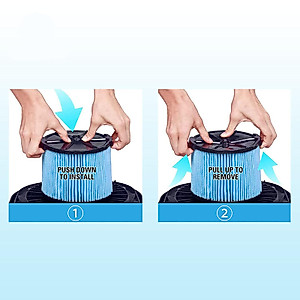 Replacement Filter for Ridgid VF3500 3-Layer Wet/Dry 3-4.5 Gallon Portable Vacuum Compatible with WD4050 WD4070 WD45-2 Packs