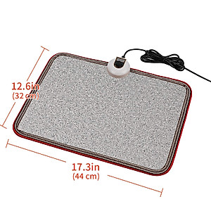 OLYDON Electric Heated Floor Mats Under Desk, Heated Foot Warmer - 110v Toes Warming Heater for Office and Home