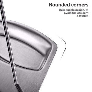 TraderPlus Stainless Steel Utensils Lid and Spoon Rest Holders