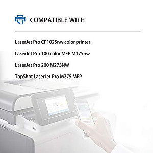 TEINO Remanufactured Toner Cartridge Replacement for HP 126A CE310A use with HP Laserjet Pro 100 Color MFP M175nw CP1025nw Laserjet Pro 200 M275NW TopShot Laserjet Pro M275 MFP (Black, 1-Pack)