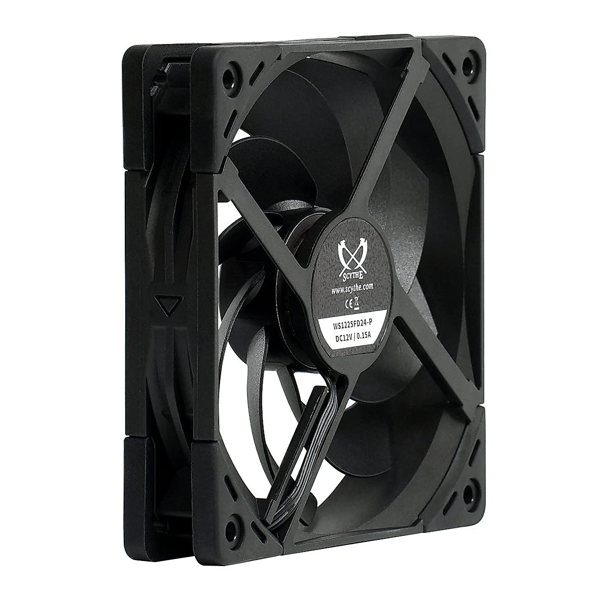 Scythe Wonder Snail 120 PWN - 2400 RPM, 120mm x 25mm Static Pressure Optimized High-Performance Computer Case Fan, Fluid Dynamic Bearing, 4-Pin Connector, Single Pack, Black