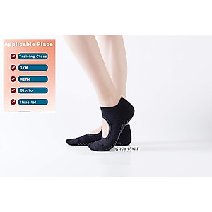 Gym Unit Apparel Non slip sock Bundle, 2 styles, Pilates socks with straps nonslip grip, yoga socks nonslip non skid socks, for Barre, Dance, yoga, Pilates, Ballet, home leisure