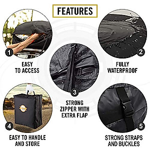 Sailnovo Car Rooftop Cargo Carrier Roof Bag Waterproof 20 Cubic Feet for Top of Vehicle with/Without Rack Car Top Carrier with 10*Reinforced Straps & Storage Bag 1000D