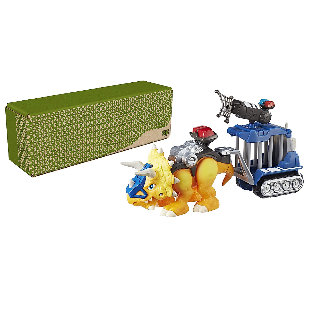 Chomp Squad Playskool Officer Lockup, Triceratops Dinosaur Figure, Police Toy with Pretend Jail Cell, Dinosaur Toy for Kids 3 Years and Up (Amazon Exclusive)