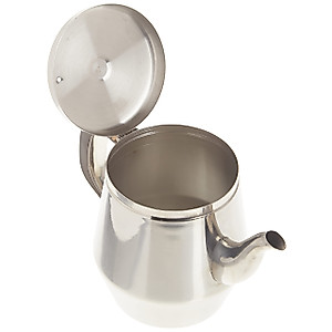 Winco Gooseneck Teapot, 32-Ounce,Stainless Steel,Medium