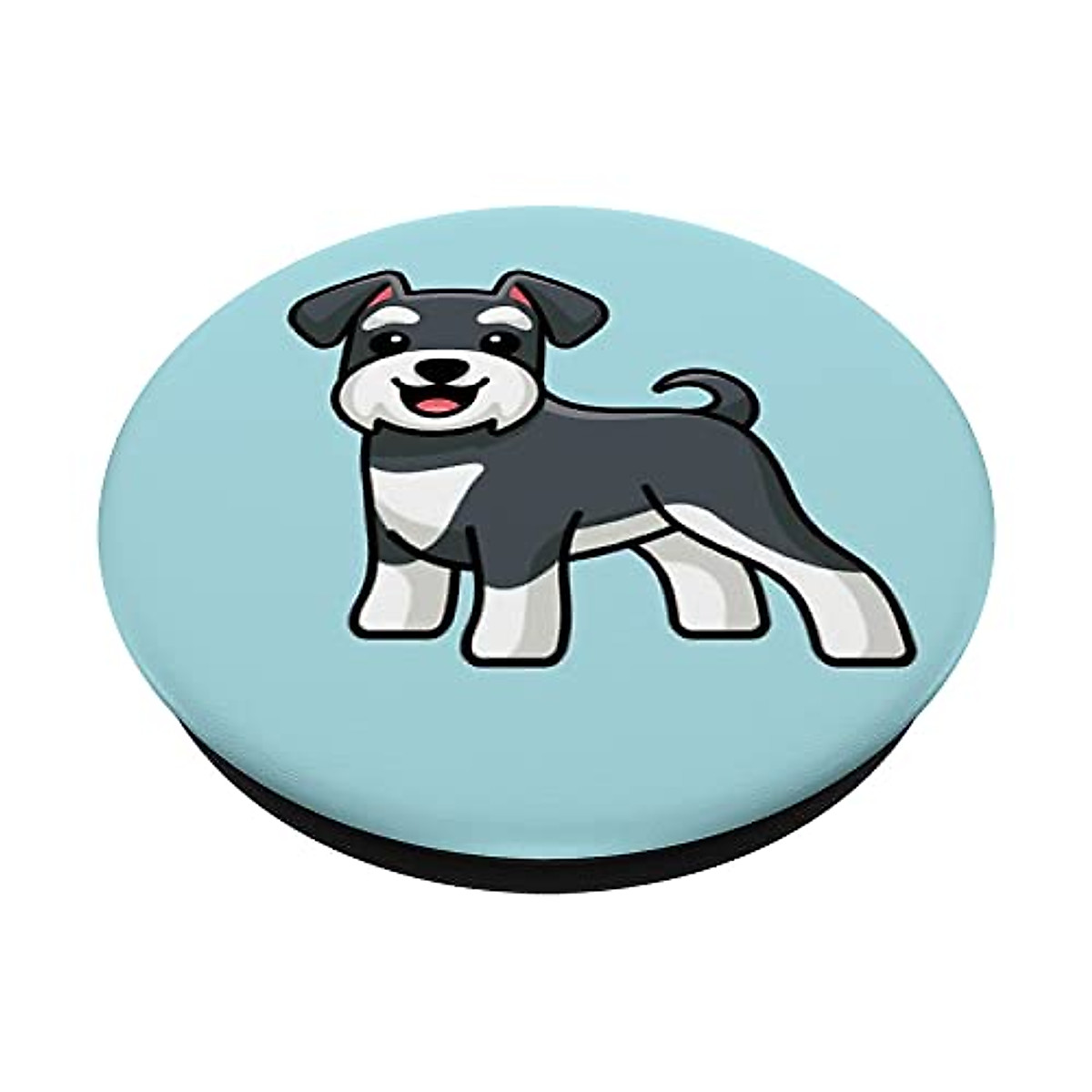 Cute Blue White Gray Schnauzer Kawaii Dogs Puppy Animals PopSockets Swappable PopGrip