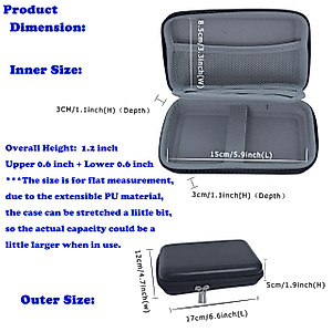 Wolfteeth 6.7" Smell Proof Travel Case, External Hard Drive Carrier, Portable Memory Card Storage Holder, Black (Empty)