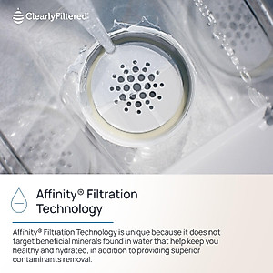 Clearly Filtered No.1 Filtered Water Pitcher/Updated Model/Targets 365+ Contaminants e.g. Fluoride Chlorine PFAS Microplastics Lead Arsenic BPA/BPS Free (Pitcher Includes 1 Filter)