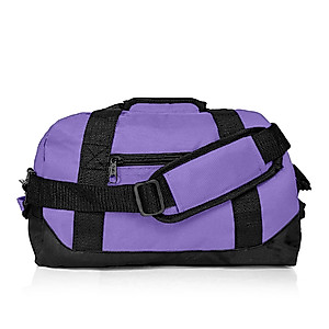 Dalix 14" Small Duffle Bag Two Toned Gym Travel Bag in Purple
