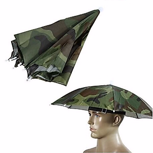 Accinouter Inoutdoorkit Umbrella Hat, Colorful Folding Headwear 26”, Elastic Headband Sun Rain Umbrella Hat Cap For Party, Fishing And Gardening, Prefect For Kids