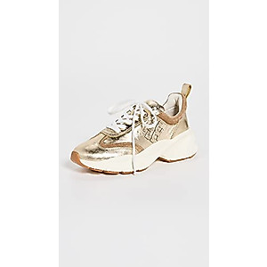 Tory Burch Women's Good Luck Trainers, Gold/Alce, 5.5 Medium US