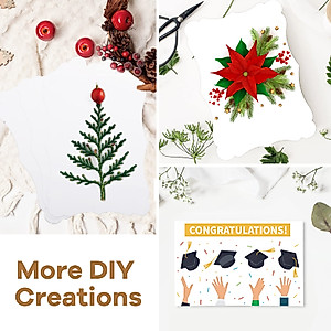 100 Pack Blank Invitations with Envelopes, Goefun 5 x 7 Postcards and A7 Envelopes Self Seal for Wedding, Graduations, DIY Cards, Thank You Cards & All Occasion