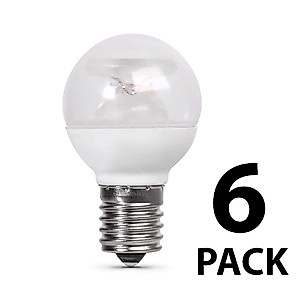 Feit Electric BP25S11N/SU/LED/6 25-Watt EQ Non-DM E17 Base S11 Specialty LED Light Bulb, 6-Pack, 2.2/1.4