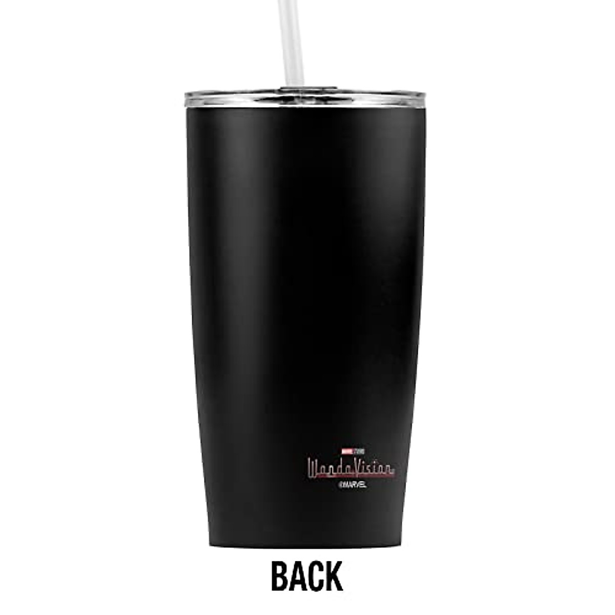 Wandavision OFFICIAL Scarlet Witch Icon Stainless Steel 20 oz Travel Tumbler, Vacuum Insulated & Double Wall with Leakproof Sliding Lid