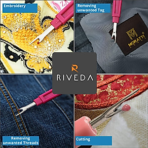 Seam Ripper 2 Pack - Thread Cutter and Threadripper for Crafting Notions & Quilting - Seam Rippers for Sewing, Unpicker Sewing Accessories and Supplies for Needlework, DIY Craft