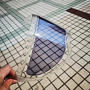 Photochromic Anti-Fog Helmet Visor Film,Auto Tint Transition Film for Motorcycle Helmet Visor from Clear to Tinted for Riding All Seasons Use,on Sunny or Cold or Cloudy Days(DARK)