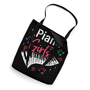 Piano Girl Funny Music Player Musician Graphic Tote Bag