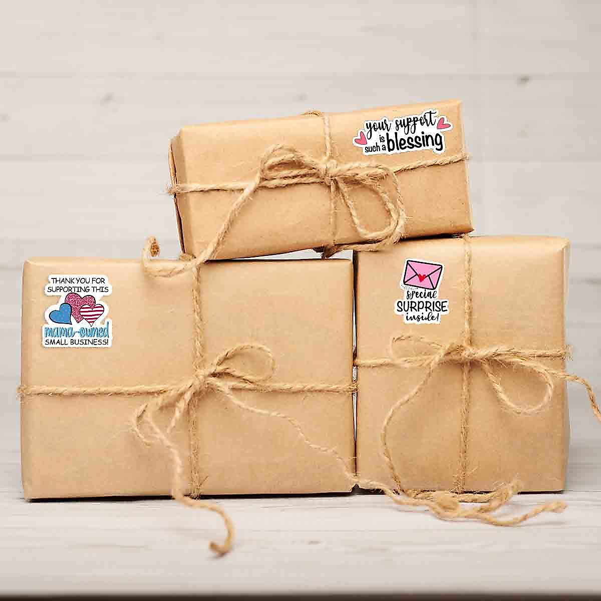 Wailozco 240 PC Cute Mama Owned Small Business Stickers,Funny Small Business Envelopes Stickers for Business Packages/Handmade Goods/Bags, Theme Small Shop Business Stickers for Envelopes Seals