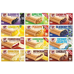 JJ's Bakery Ultimate Variety Pie Snack Pies, Individual Dessert, Fresh-Baked, Perfect for Snacks, Nut-Free, Kosher Parve, 4 Oz Each (Pack of 12)